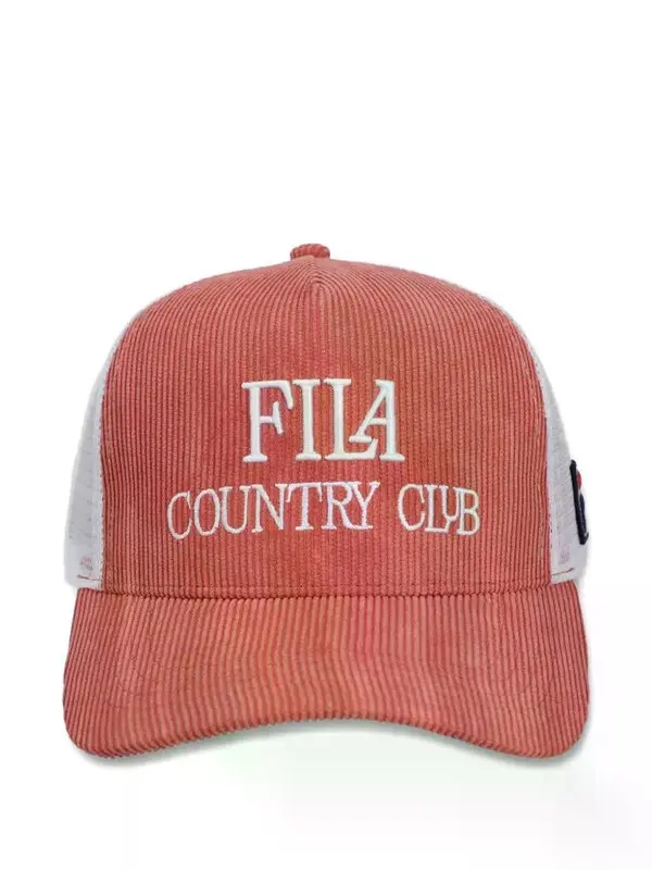 FILA Cody Corduroy Mesh-back Cap - Orange