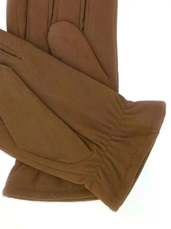 GIANNI CHIARINI Shearling-lined Suede Gloves - Brown