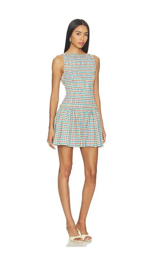 Faithfull The Brand Gala Mini Dress In Blue