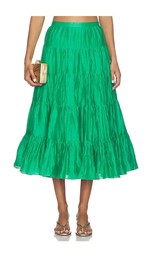Alexis Ondine Skirt In Green - Emerald