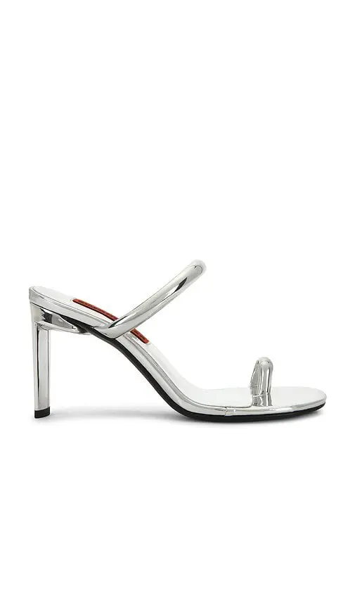 SIMONMILLER Pipe Heel In Metallic - Silver