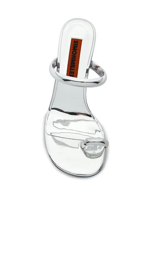 SIMONMILLER Pipe Heel In Metallic