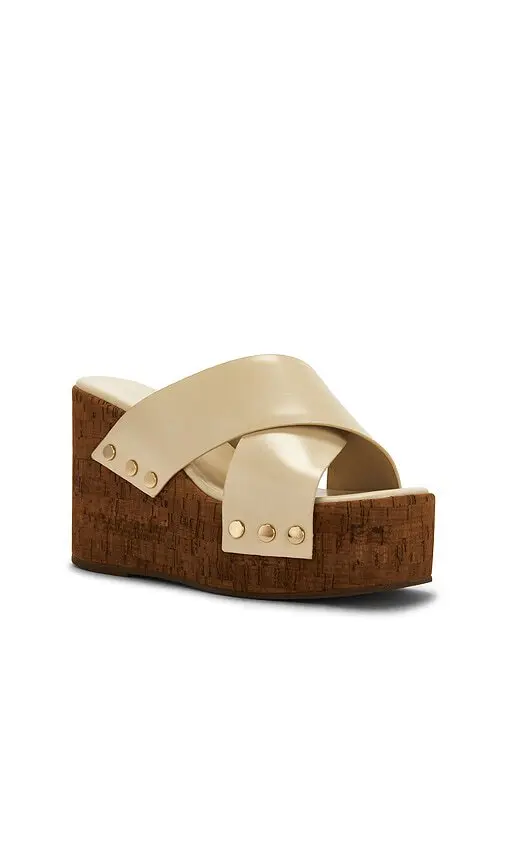 Schutz Serena Wedge Sandal In Beige