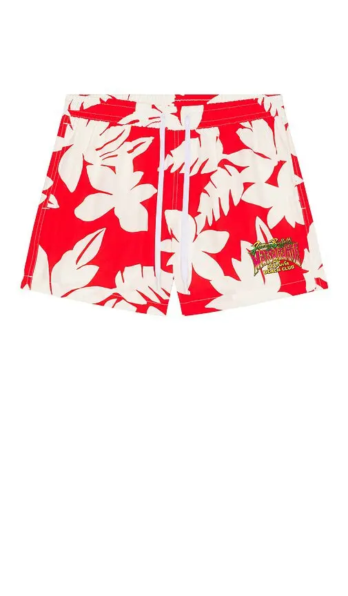 DUVIN DESIGN X Jimmy Buffett's Margaritaville Beach Club Swim Short - Red