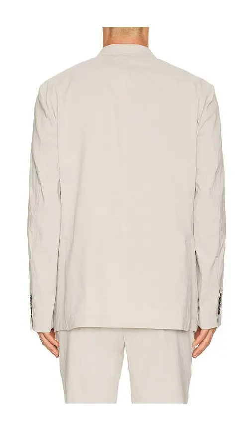 Theory Standard Blazer In Good Linen In Grey