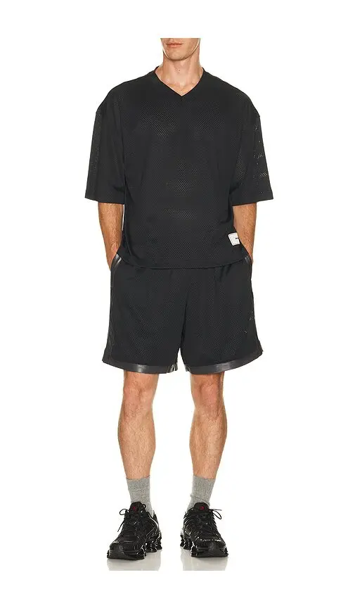 SKIMS V-neck Cropped Jersey In Black