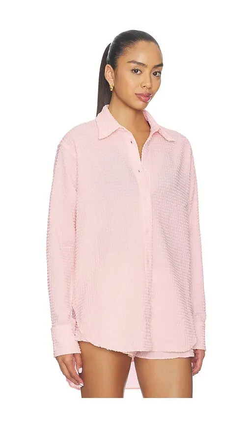 Hunza G Resort Shirt In Pink