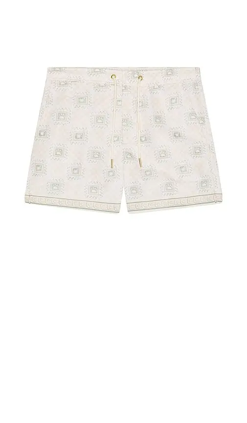 CHE Telha Print Swim Shorts In Cream