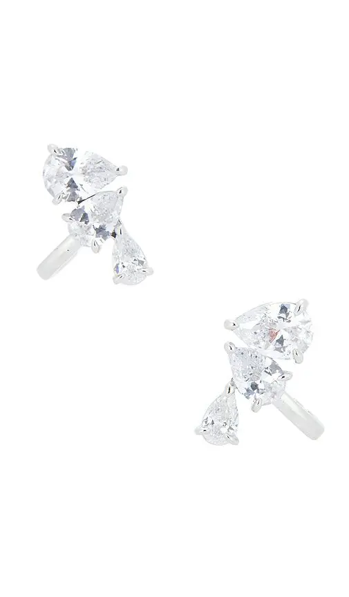 Shashi Porter Ear Cuff In Metallic - Silver