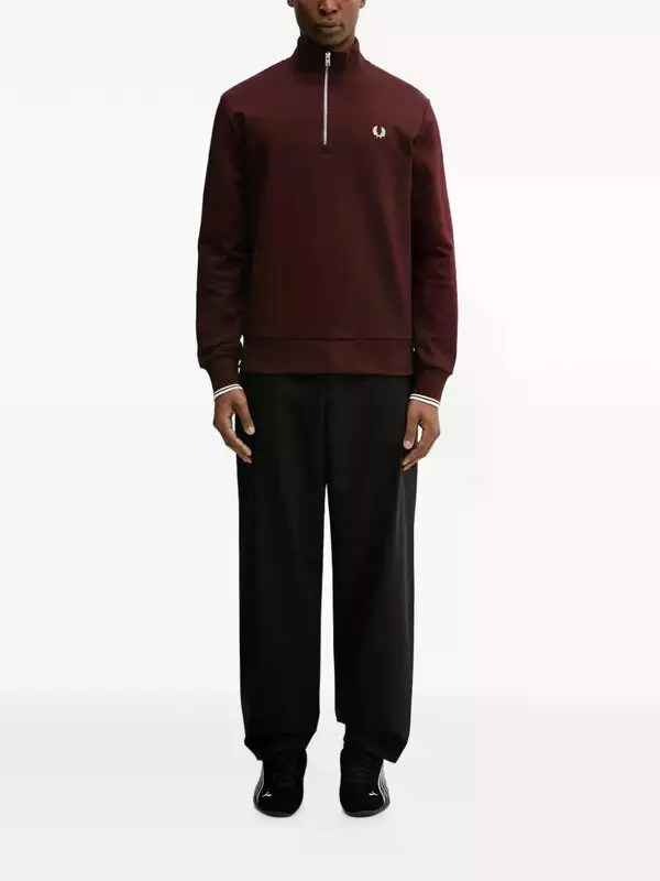 Fred Perry Embroidered Half-zip Sweater