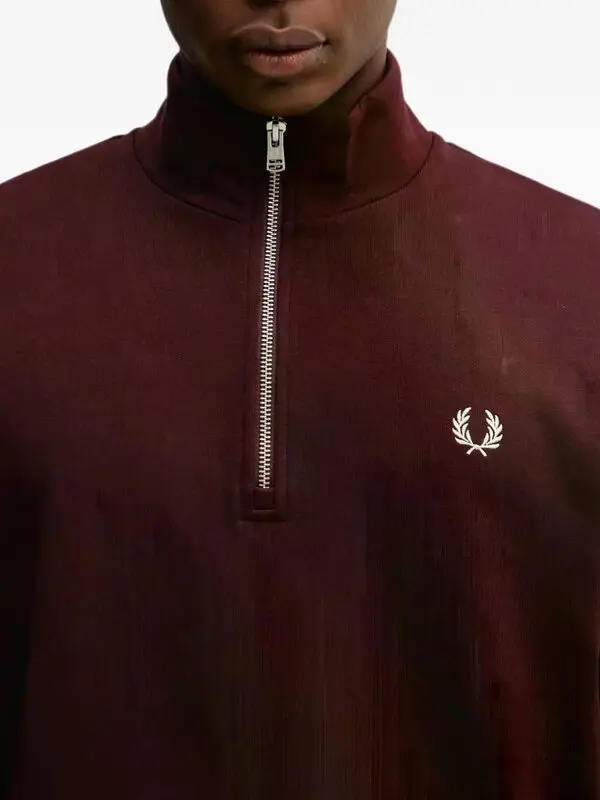 Fred Perry Embroidered Half-zip Sweater