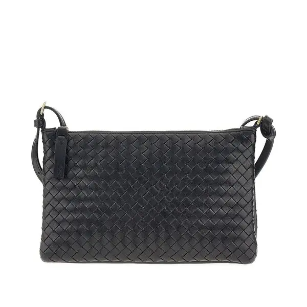 Bottega Veneta Medium Intrecciato Piccolo Nappa Pouch - Black