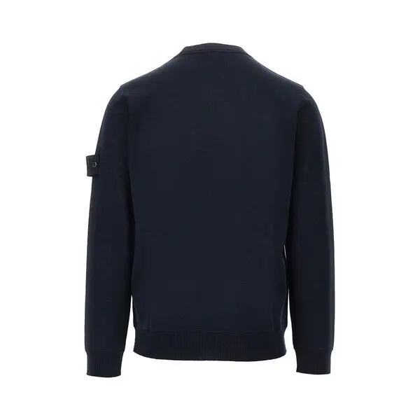 Stone Island Ghost Virgin Wool Crewneck Sweater - Blue