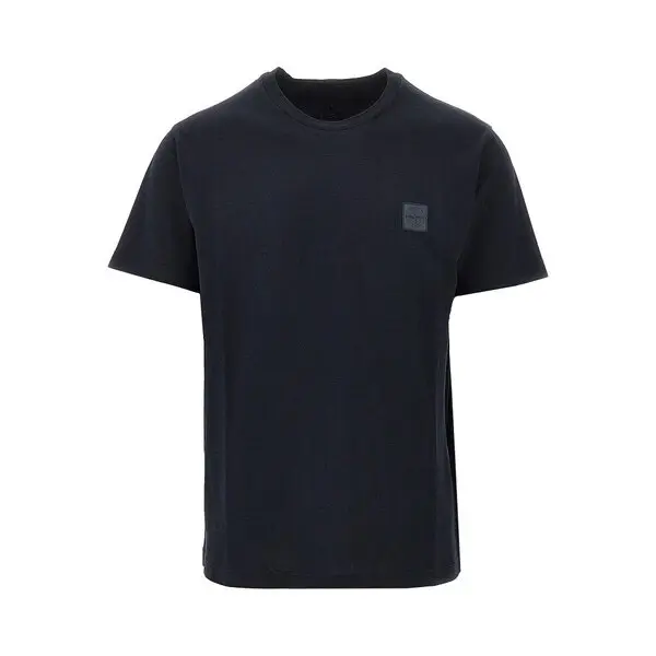 Stone Island Logo Patch Organic Cotton T-hirt - Blue