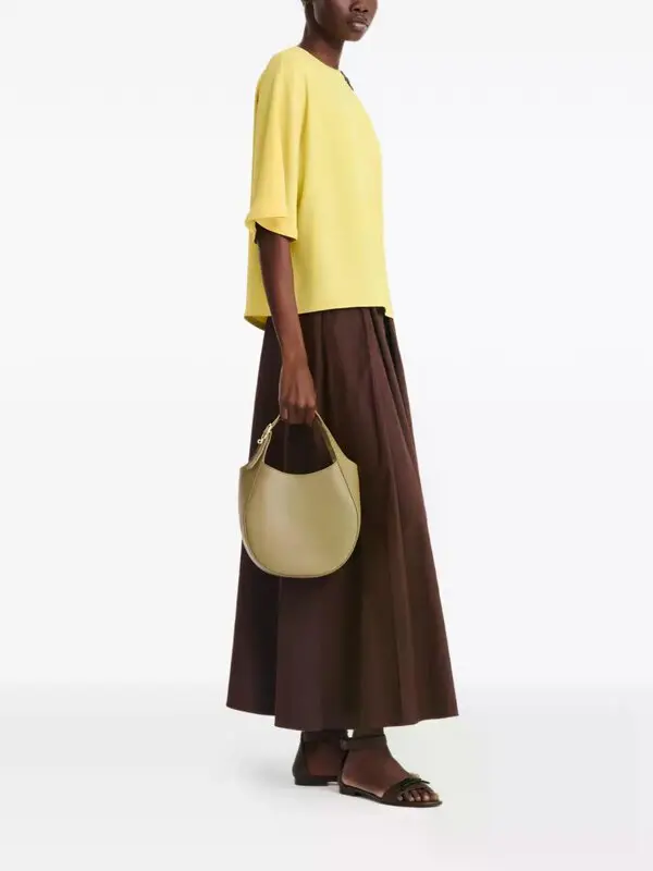 Longchamp Le Foulonné Grained Leather Handbag - Neutrals