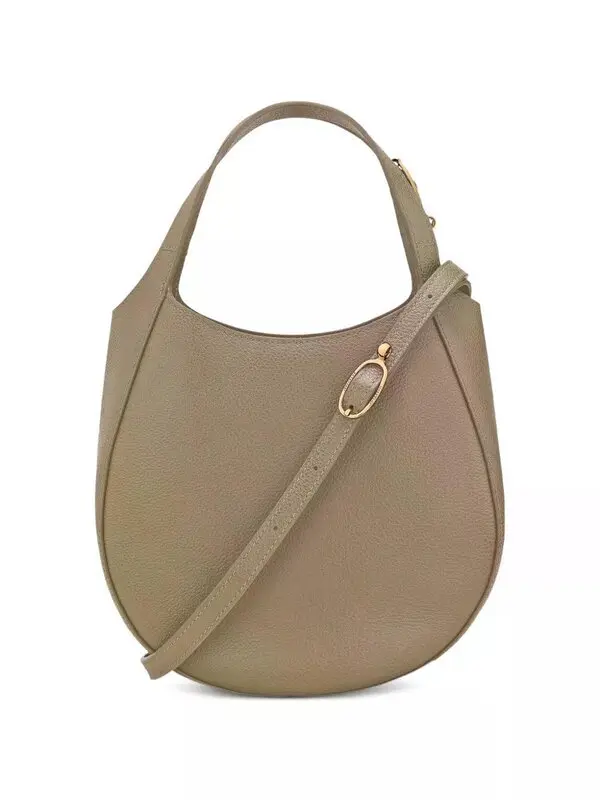 Longchamp Le Foulonné Grained Leather Handbag - Neutrals