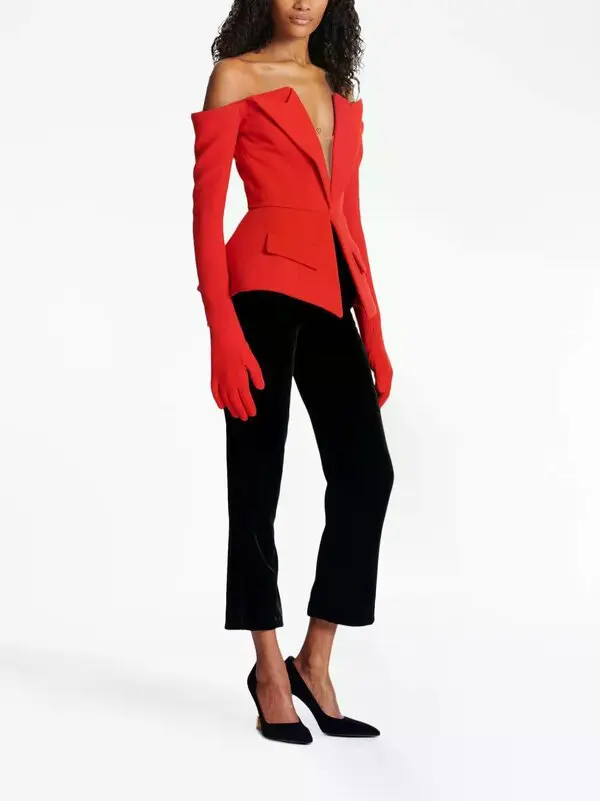 Balmain Off-shoulder Virgin Wool Top