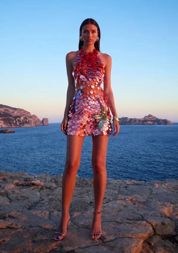 Retrofete Dorothy Embroidered Sequin Mini Dress
