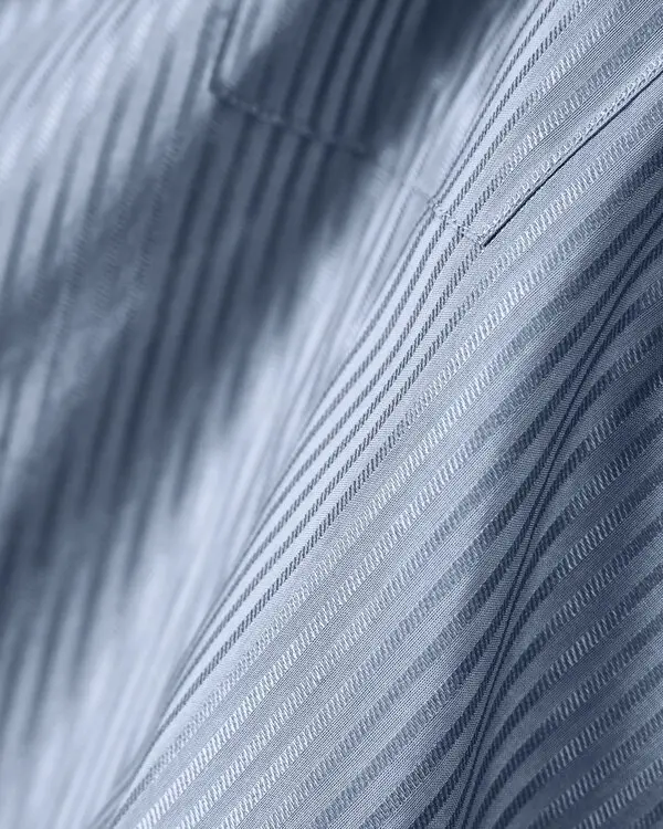 Giorgio Armani Striped Cotton And Silk Shirt With Chest Pocket