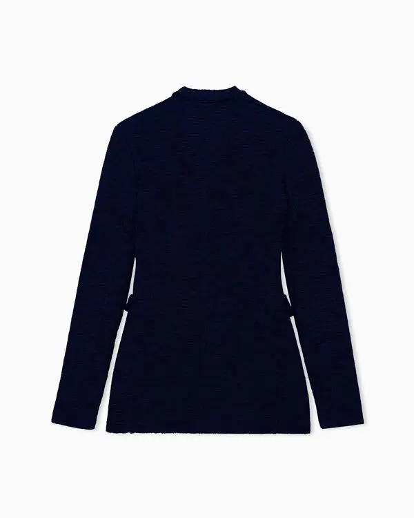 Giorgio Armani Double-breasted Viscose Blazer With Lapels And Flap Pockets