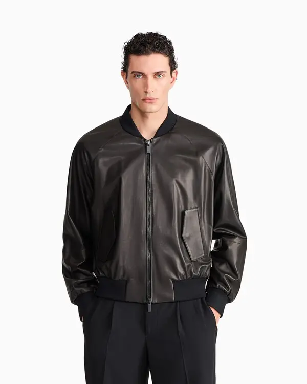 Giorgio Armani Leather Blouson Jacket