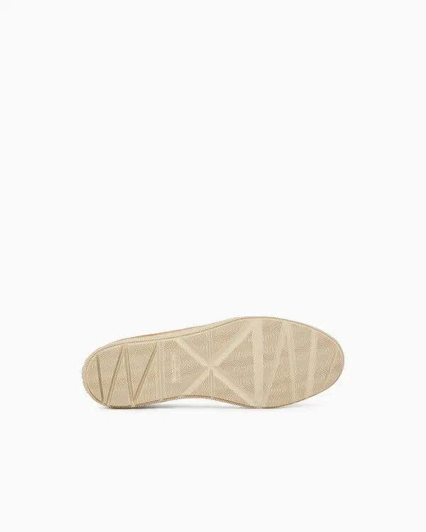 Giorgio Armani Low-top Suede Lace-up Sneakers With Rubber Sole - Brown