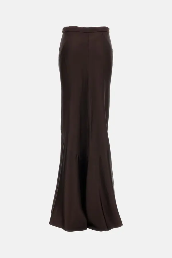 Max Mara Long Satin Skirt - Marrone