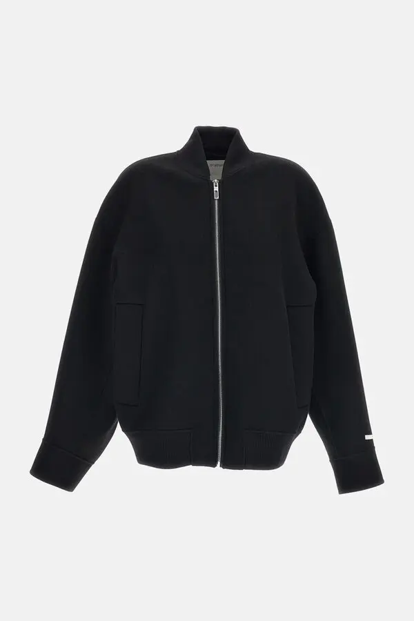 Sportmax Wool Zip-front Bomber Jacket - Black