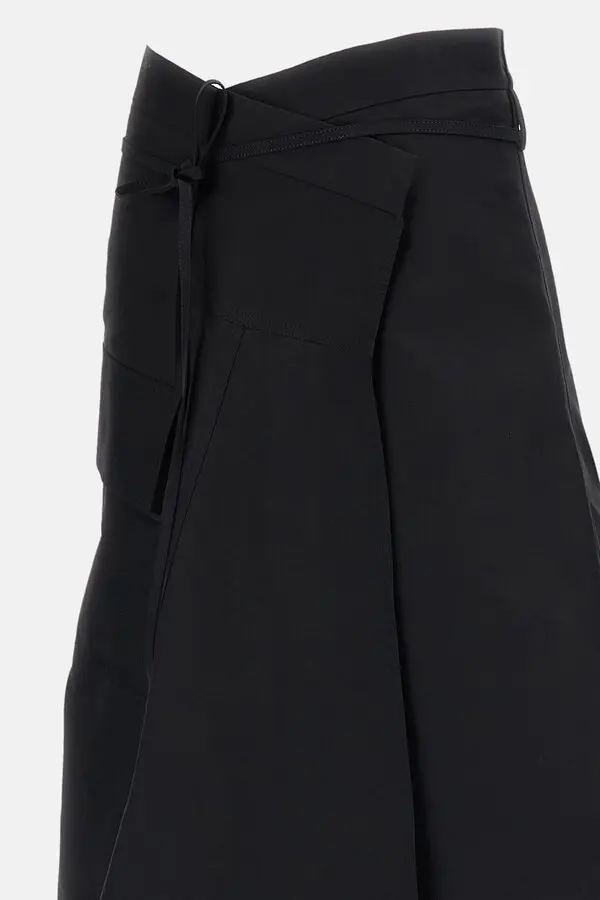 Bottega Veneta Asymmetric Wrap Midi Skirt