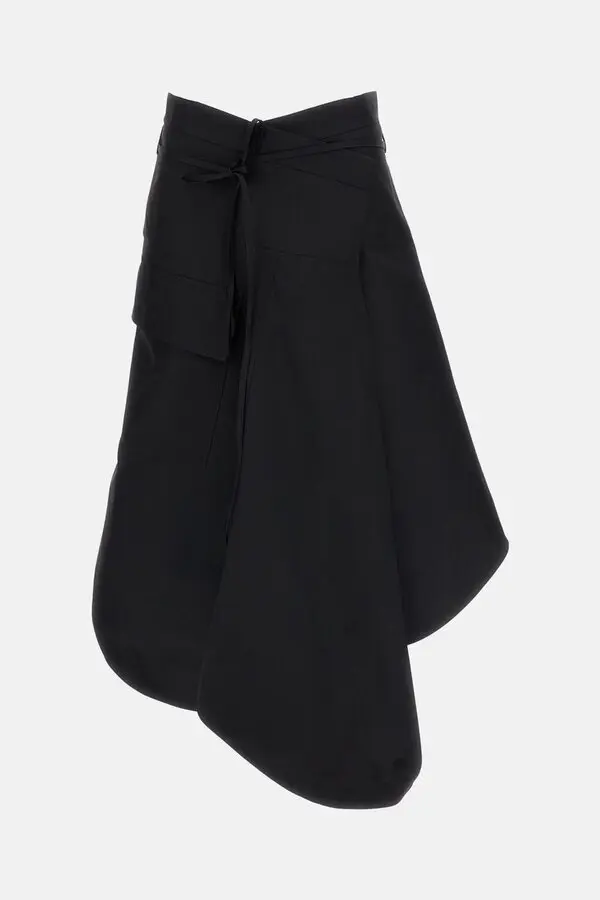Bottega Veneta Asymmetric Wrap Midi Skirt