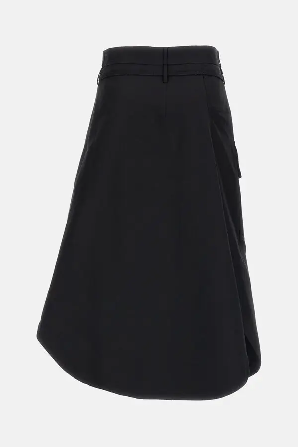 Bottega Veneta Asymmetric Wrap Midi Skirt