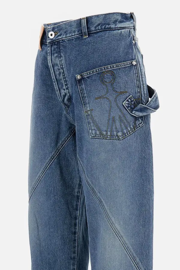 JW Anderson Twisted Stitch Jeans - Blu