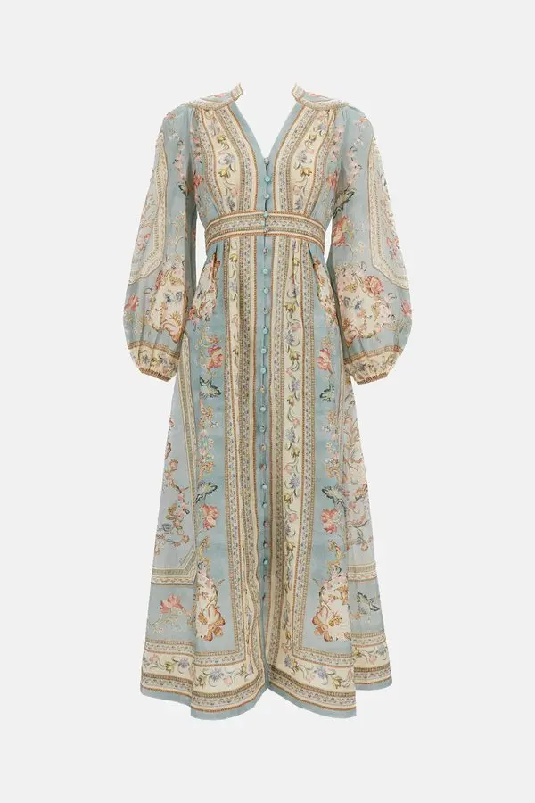 Zimmermann Roselight Plunge Mini Dress - Multicolor