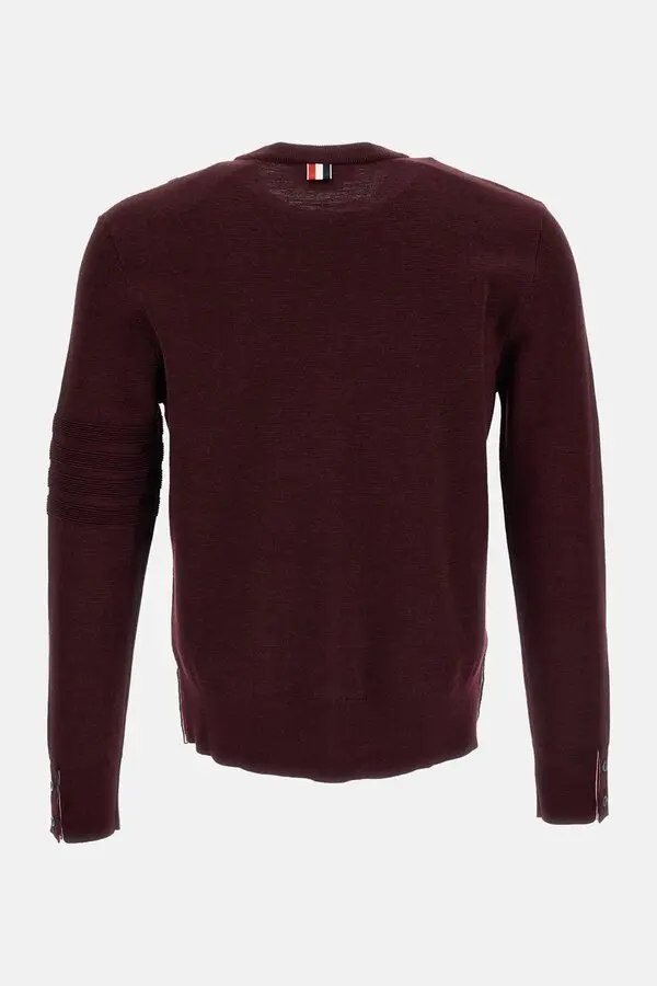 Thom Browne Maglia Ottoman Milano Stitch 4-bar Bomber - Rosso