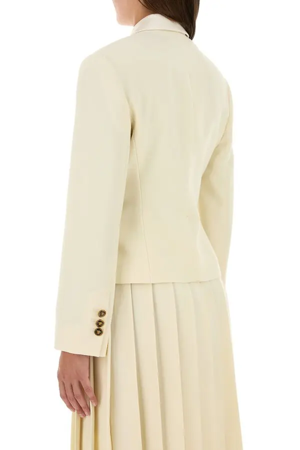 Versace Stretch Wool Blazer With Medusa Head Detail