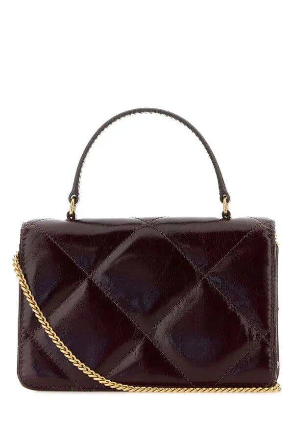 Tory Burch Aubergine Leather Kira Handbag