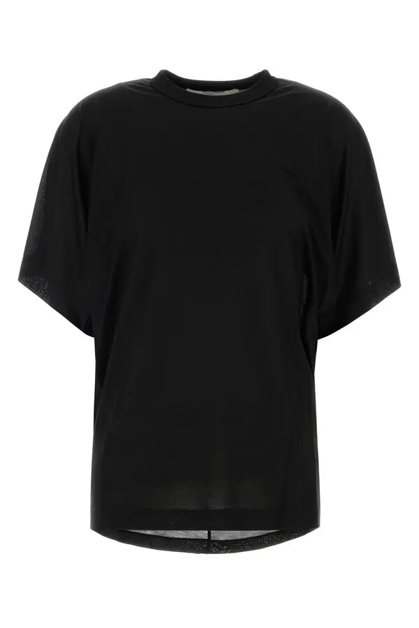 Carven Silk Oversize T-shirt - Black