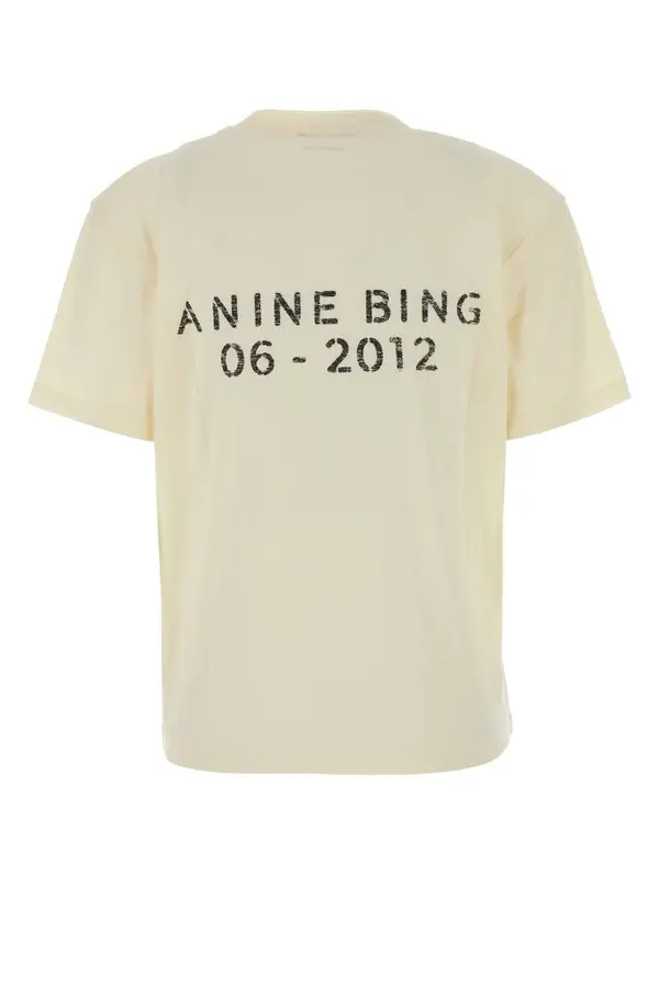 ANINE BING Cream Cotton Wagner T-shirt