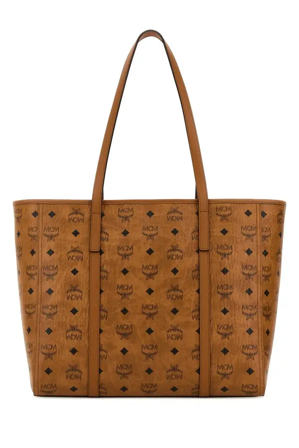 Mcm Printed Canvas Toni Shopping Bag