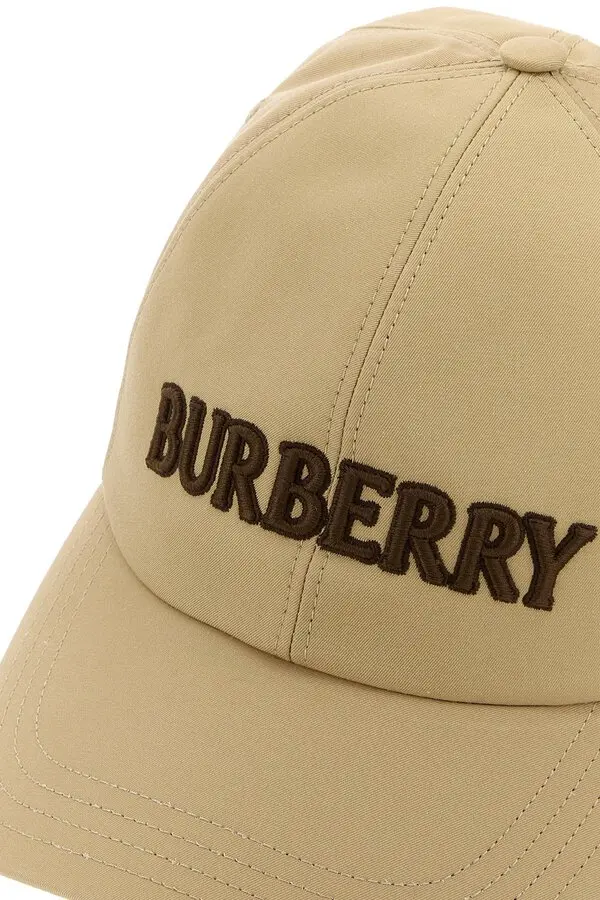 Burberry Beige Gabardine Baseball Cap