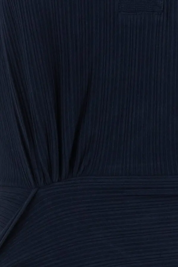 Victoria Beckham Navy Stretch Cotton Polo Shirt