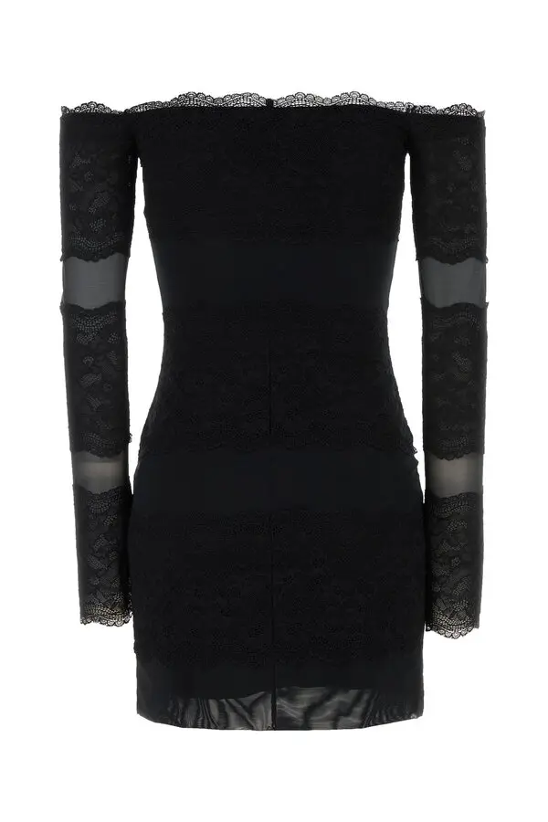 Blumarine Lace And Mesh Mini Dress
