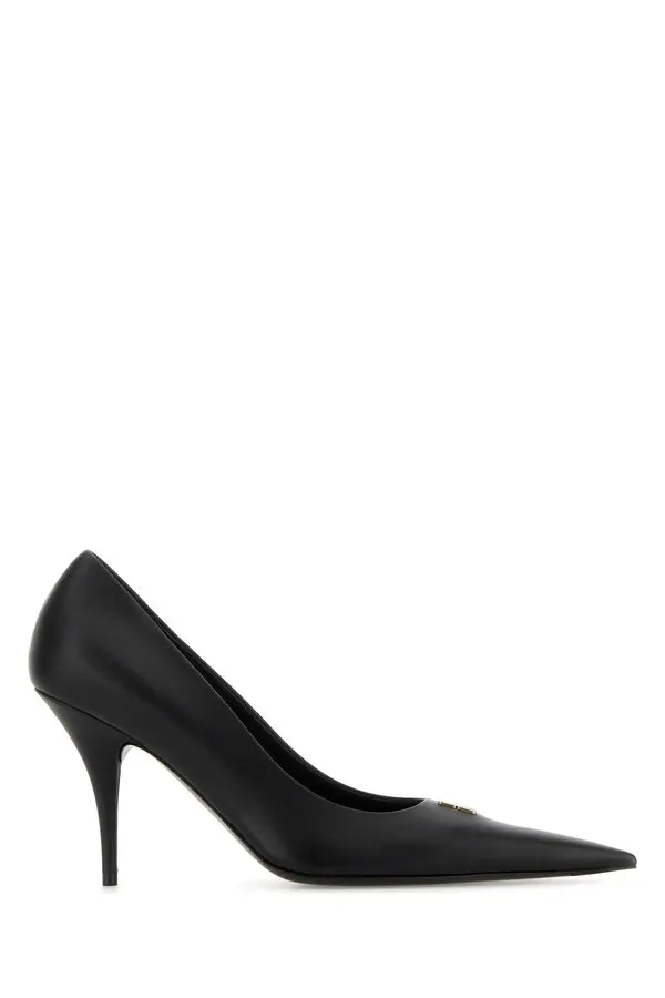 Balenciaga Leather Avenue Bb Editor 90 Pumps - Black