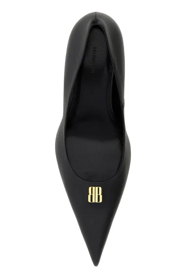 Balenciaga Leather Avenue Bb Editor 90 Pumps