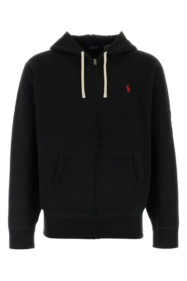 Polo Ralph Lauren Cotton Blend Zip-up Hoodie With Embroidered Logo