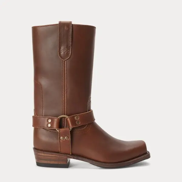 Ralph Lauren Harness Leather Western Boot