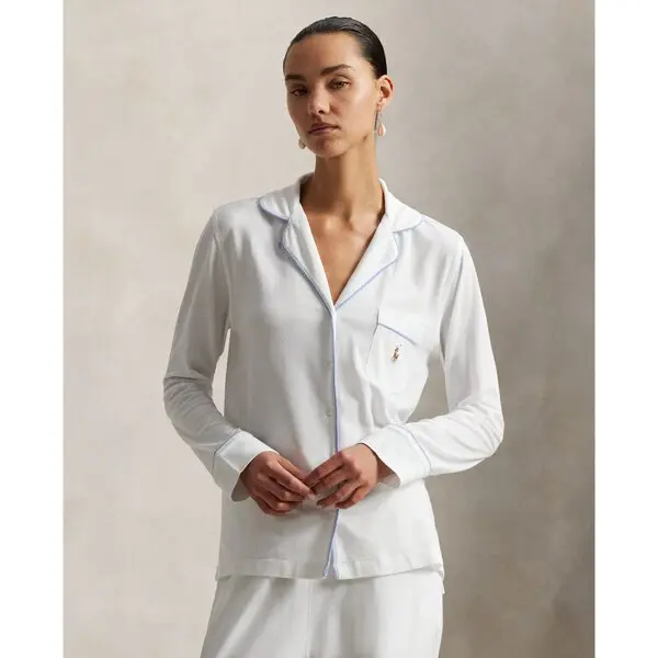 Ralph Lauren Knit Oxford Shirt & Pant Pajama Set