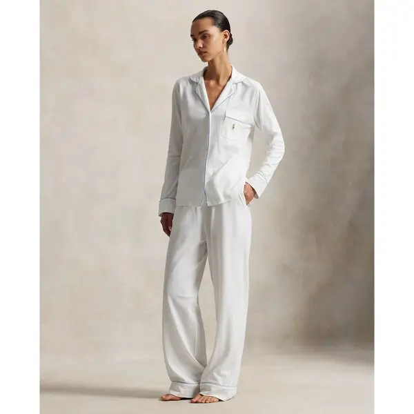 Ralph Lauren Knit Oxford Shirt & Pant Pajama Set