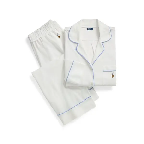 Ralph Lauren Knit Oxford Shirt & Pant Pajama Set