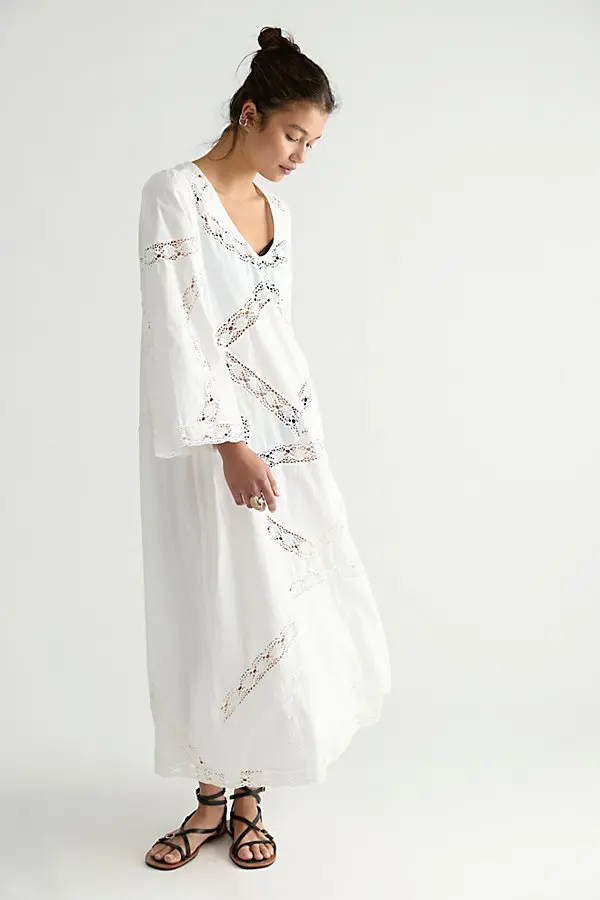 SISSEL EDELBO Agathe Maxi Dress With Crochet Detailing